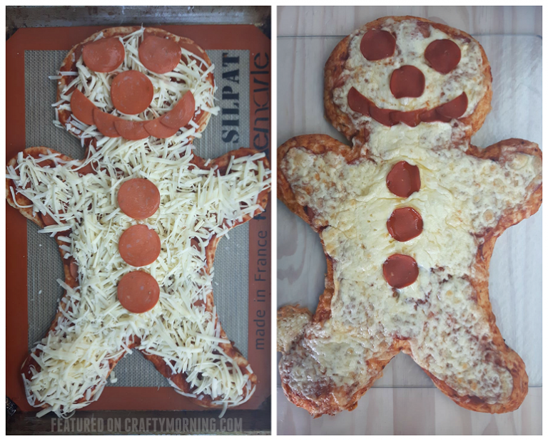 Gingerbread Man Pizza - Crafty Morning