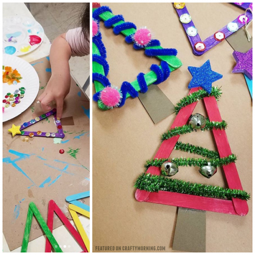 Ribbon Loop Christmas Tree Craft - Crafty Morning