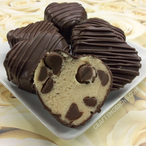 Cookie Dough Heart Truffles - Crafty Morning