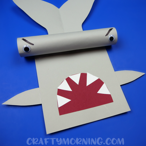 Cardboard Tube Hammerhead Shark Craft - Crafty Morning