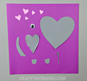 Heart Elephant Valentine Craft - Crafty Morning