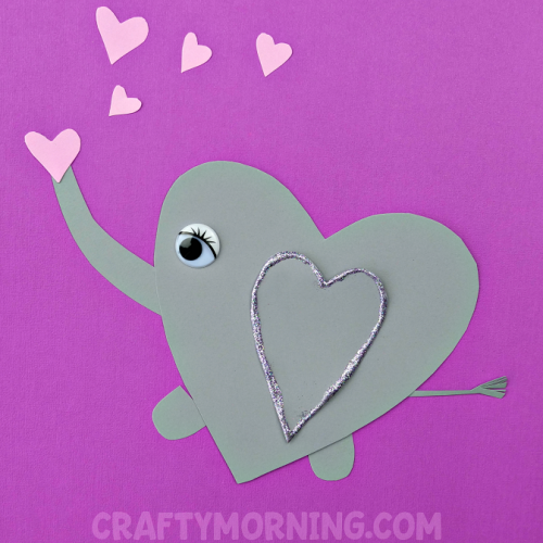 Valentine's Day Heart Shaped Animal Crafts For Kids - Crafty Morning