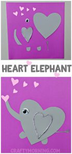 Heart Elephant Valentine Craft - Crafty Morning