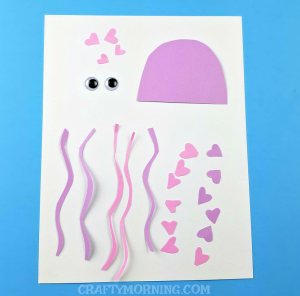 Heart Jellyfish Valentine Craft - Crafty Morning