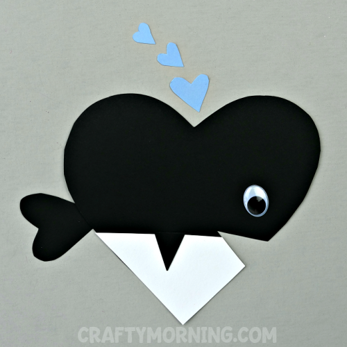 Valentine Heart Orca Whale Craft - Crafty Morning