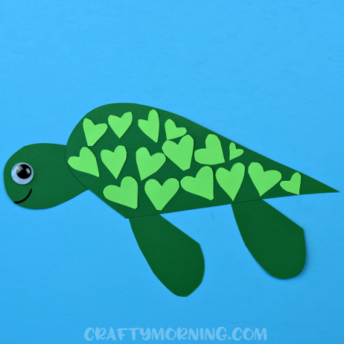 Heart Turtle Valentine Craft - Crafty Morning