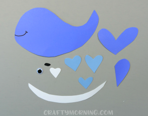 Heart Whale Valentine Craft - Crafty Morning