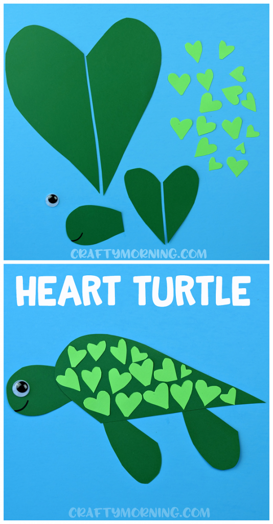 Heart Turtle Valentine Craft - Crafty Morning