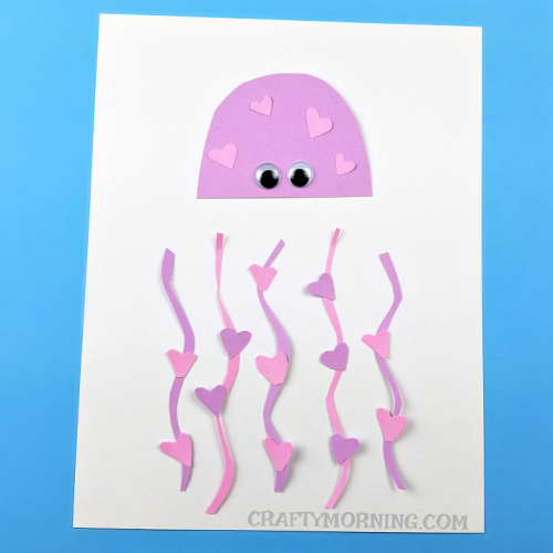 Heart Jellyfish Valentine Craft - Crafty Morning