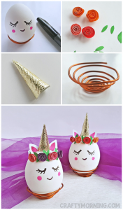 Unicorn Easter Egg Decorating - Crafty Morning
