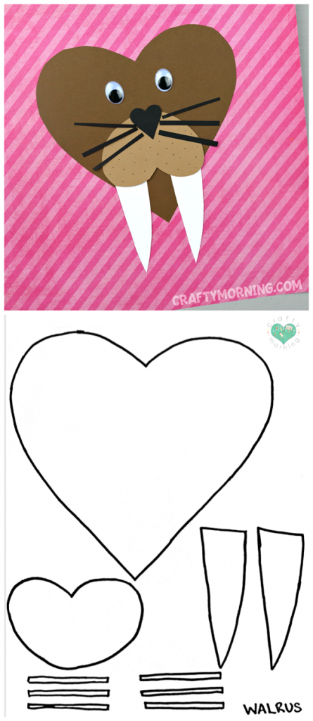 Free Printable Templates of Heart Shape Animals - Crafty Morning