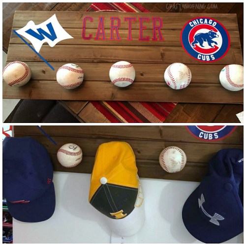 DIY Baseball Hat Rack - Crafty Morning