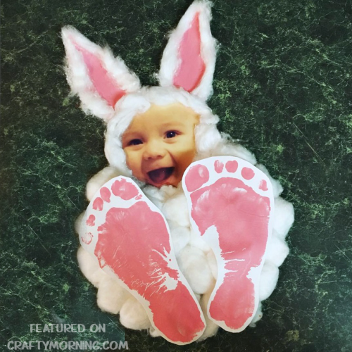 Footprint Easter Bunny Craft - Crafty Morning