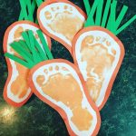 Footprint Carrot Easter Craft - Crafty Morning