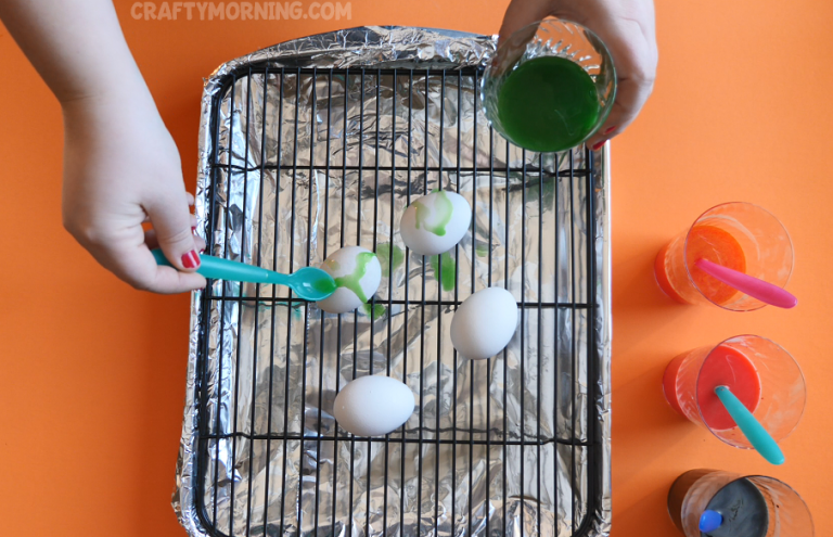 Kool-aid Easter Egg Drip Decorating - Crafty Morning