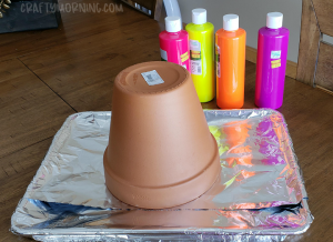 Paint Drip Flower Pots - Crafty Morning