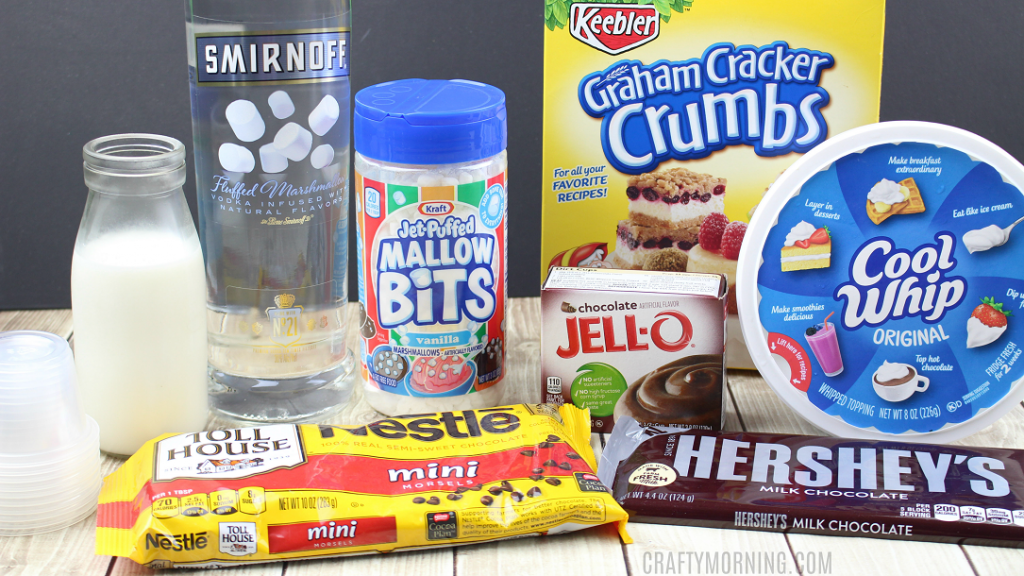 S'mores Pudding Shots - Crafty Morning