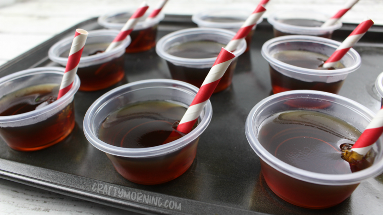 Root Beer Float Jello Shots - Crafty Morning