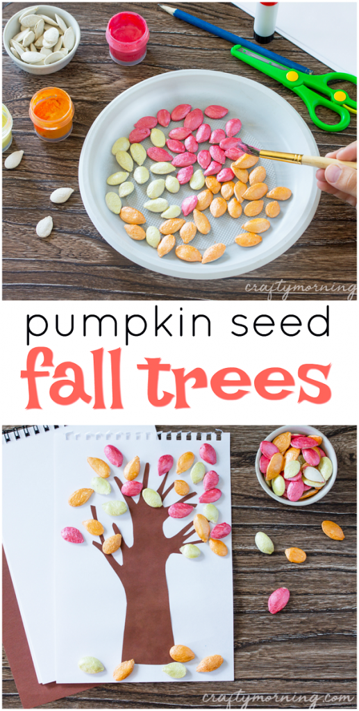 Pumpkin Seed Fall Tree Craft - Crafty Morning