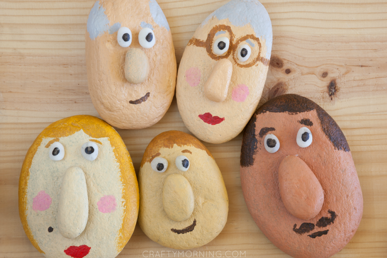 Silly Stone Faces (Kids Craft) - Crafty Morning