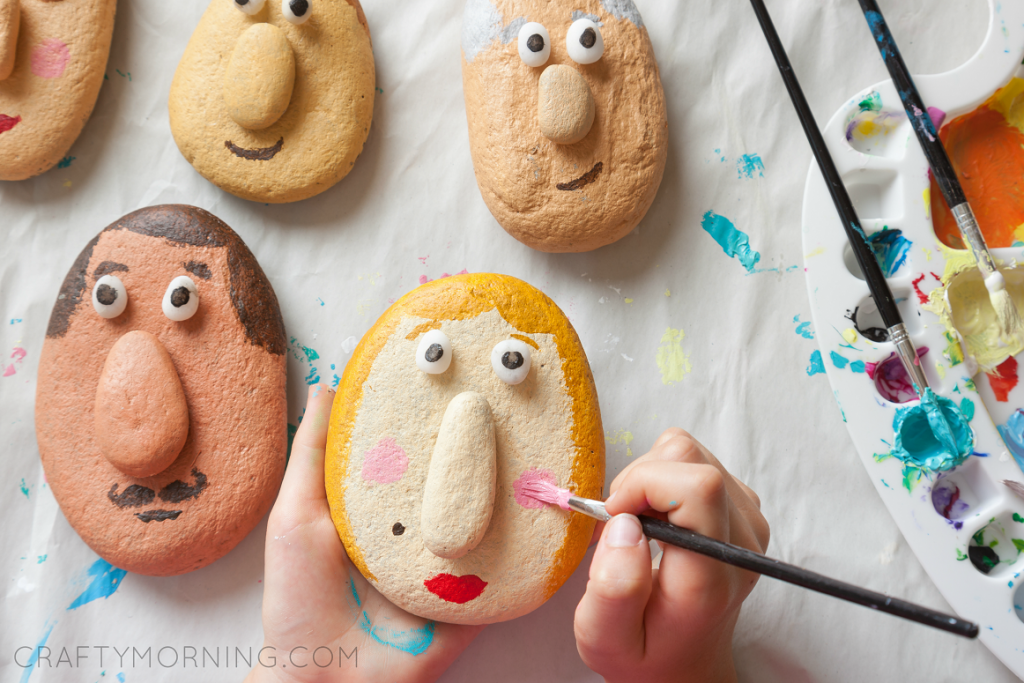 Silly Stone Faces (Kids Craft) - Crafty Morning