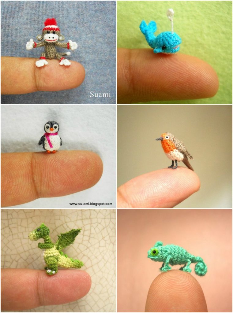 These Miniature Crochet Animals Are So Tiny, They Will Sit On Your ...