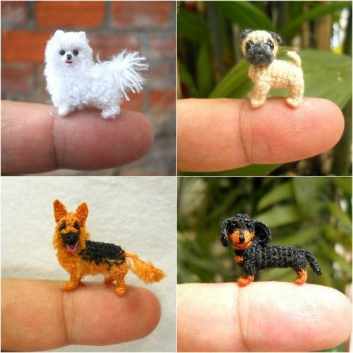 These Miniature Crochet Animals Are So Tiny, They Will Sit On Your ...