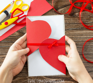 DIY Folded Heart Card - Crafty Morning