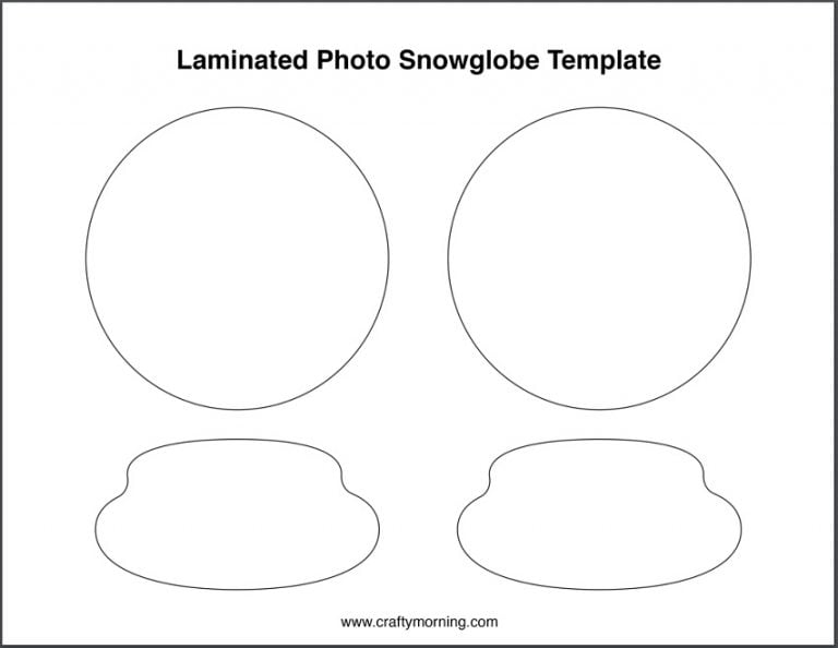 Free Laminated Snow Globe Template - Crafty Morning