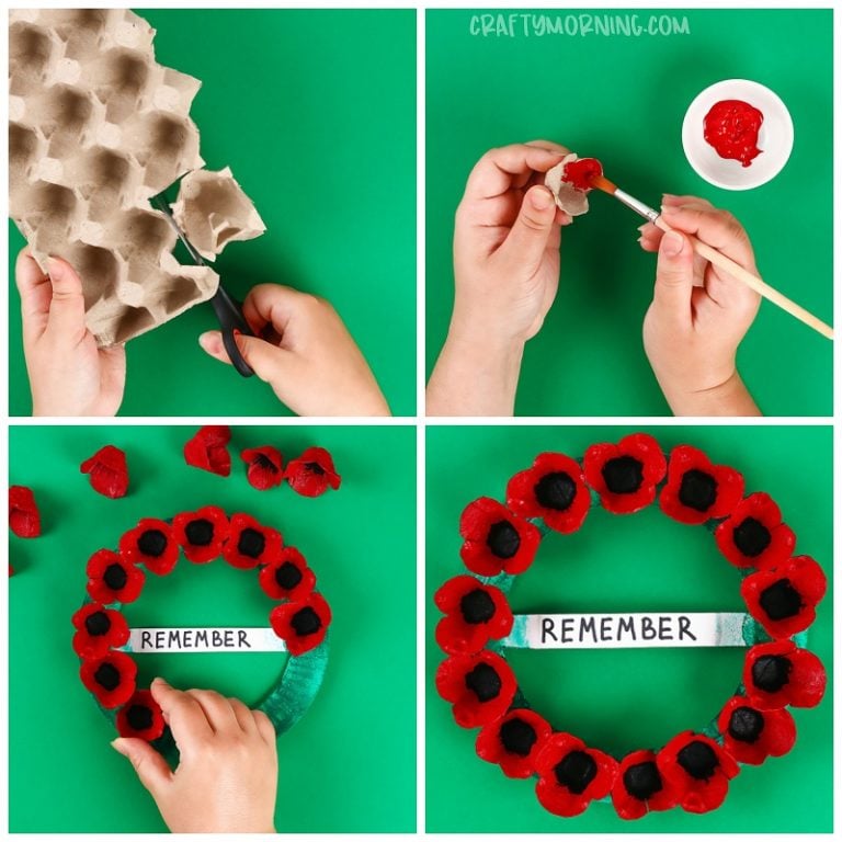 Fingerprint Poppy Flower Craft for Kids - Crafty Morning