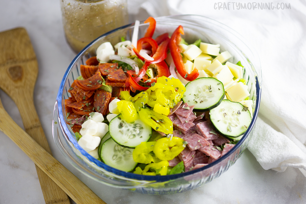 Italian Sub Salad Recipe - Crafty Morning