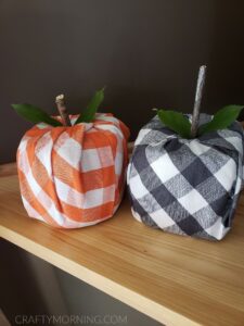 Toilet Paper Roll Fabric Pumpkins - Crafty Morning