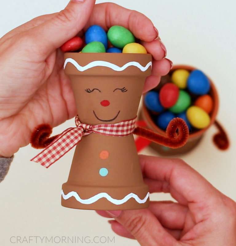 Gingerbread Man Candy Pots - Crafty Morning