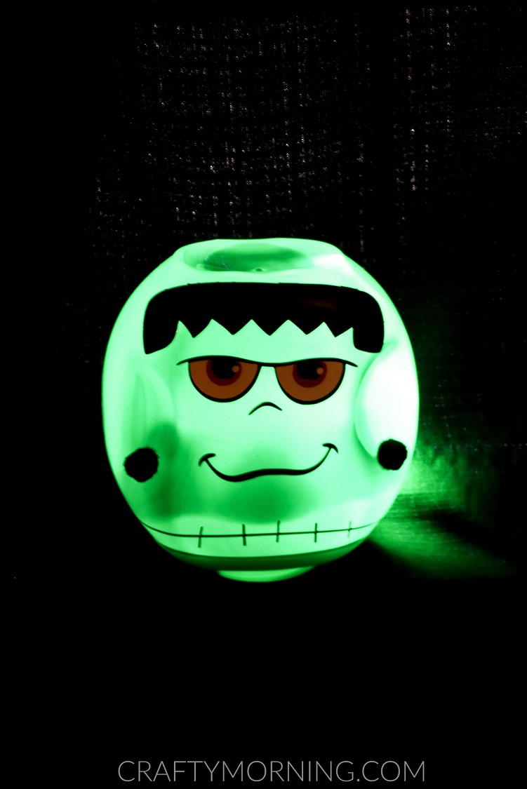 Glowing Gain Container Frankenstein - Crafty Morning