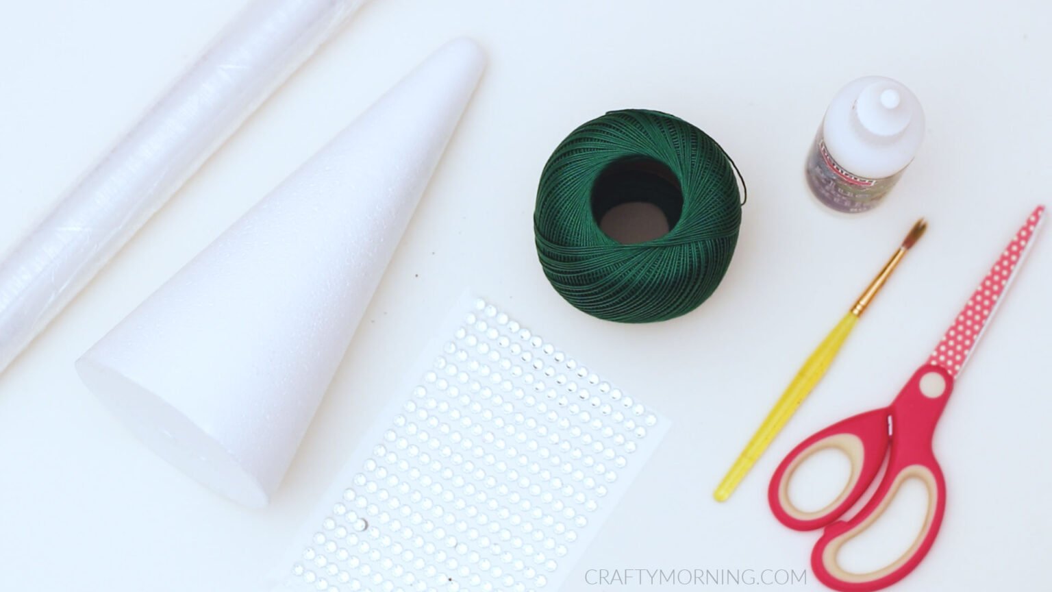 How to Make 3D Christmas Cones using Crochet Thread - Crafty Morning