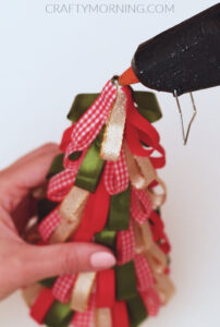 Ribbon Loop Christmas Tree Craft - Crafty Morning