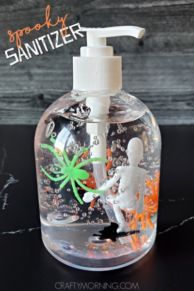 Make Spooky Hand Sanitizer Bottles - Crafty Morning
