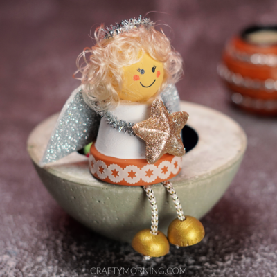 Mini Flower Pot Angel Craft - Crafty Morning