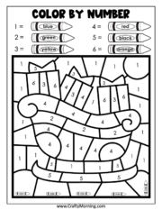 Christmas Color by Number Printables - Crafty Morning
