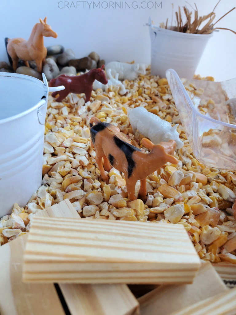 How to Make Your own Farm Sensory Bin - Crafty Morning