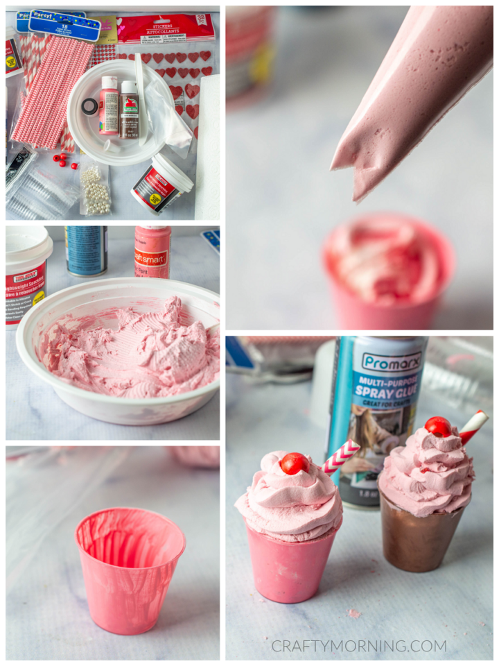 Valentine Faux Desserts Using Spackle - Crafty Morning