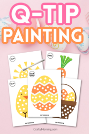 Easter Q-Tip Painting Printables - Crafty Morning