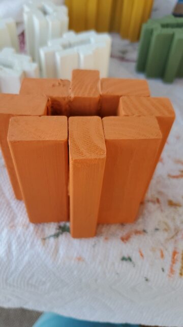 Jenga Block Pumpkins - Crafty Morning