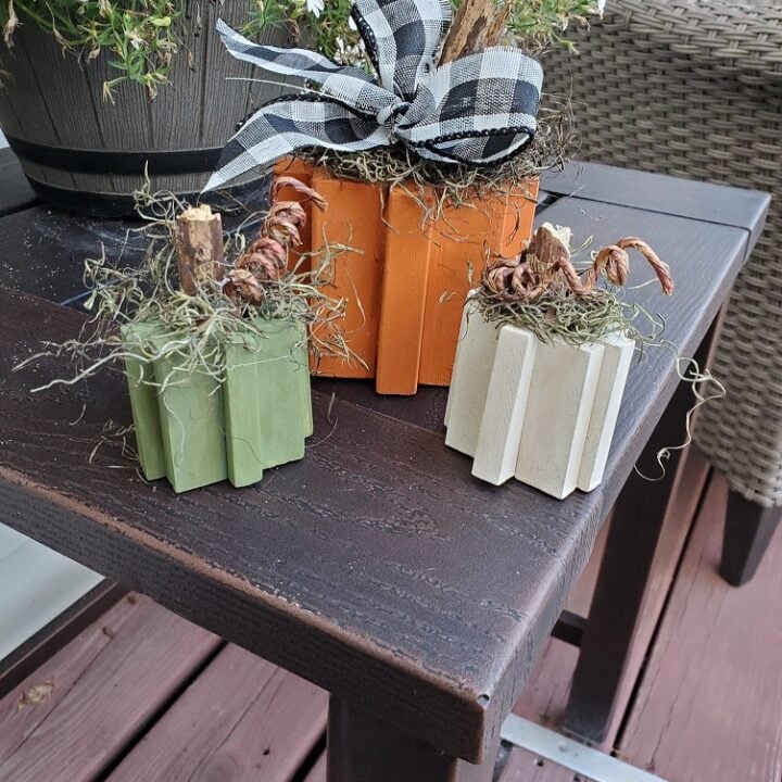 Jenga Block Pumpkins - Crafty Morning