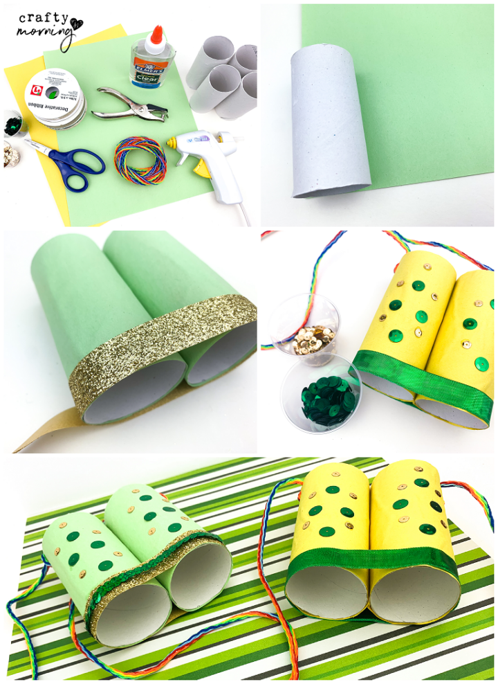 Leprechaun Binoculars Craft - Crafty Morning