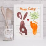 Footprint Carrot Easter Craft - Crafty Morning