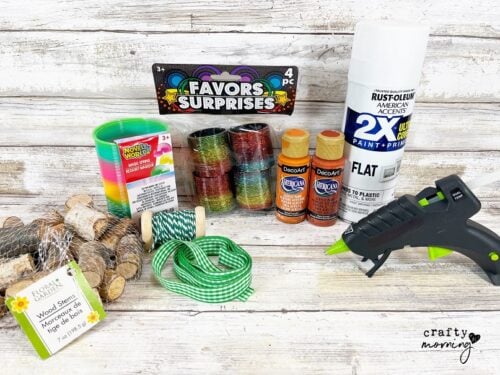 Dollar Store Slinky Pumpkin Decor - Crafty Morning