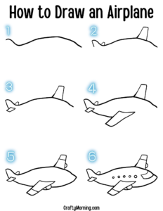 How to Draw an Airplane (Easy Step by Step Drawing) - Crafty Morning