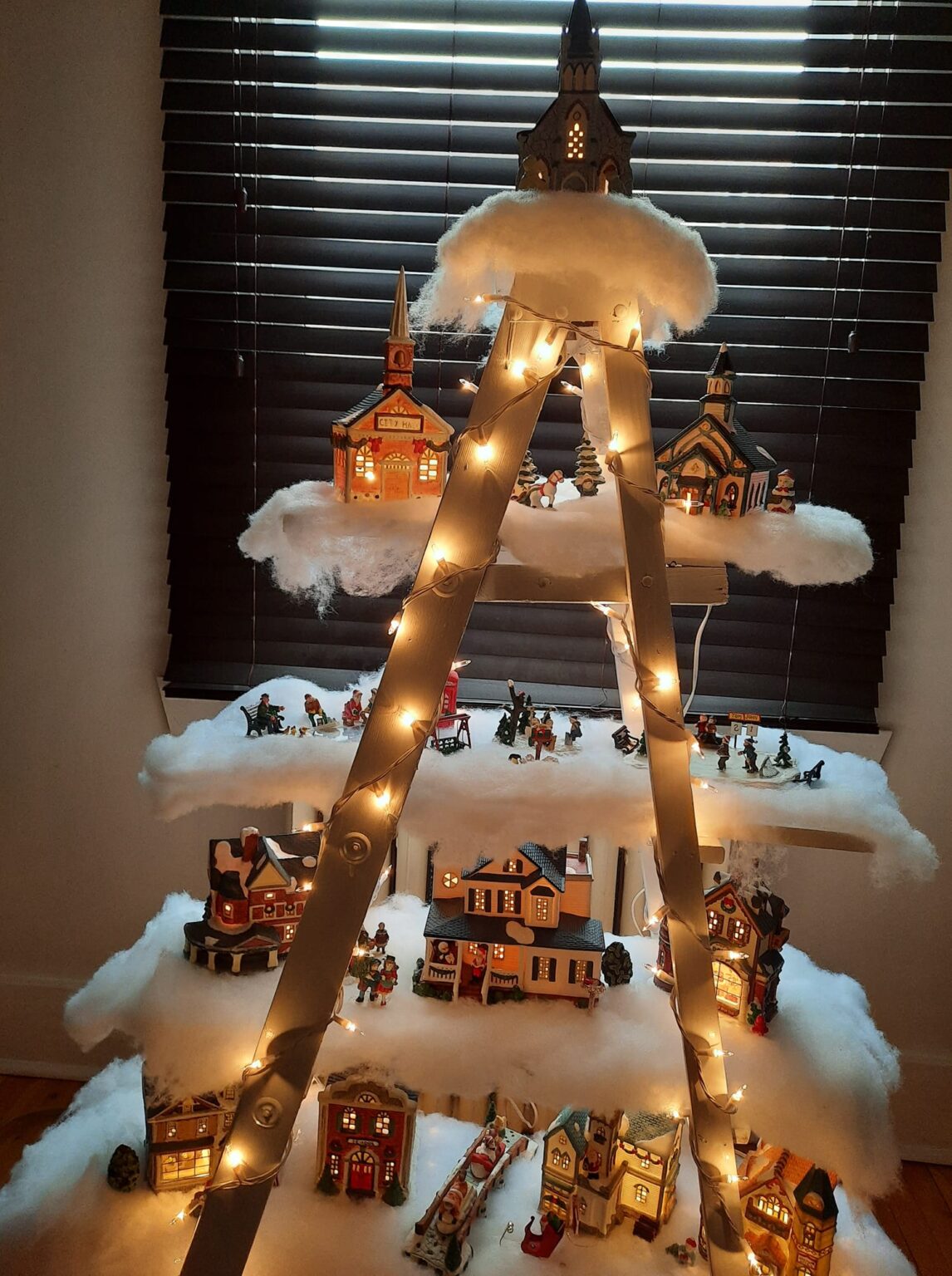 Beautiful Christmas Village Ladder Displays - Crafty Morning