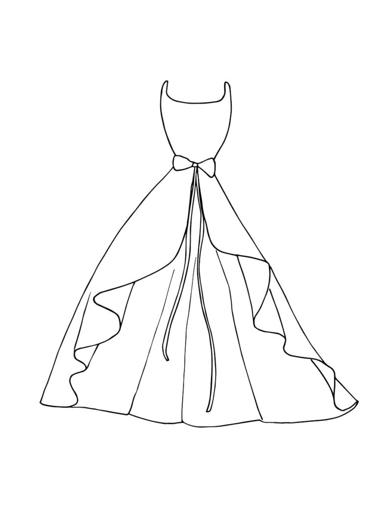 How to Draw a Dress (Easy Step by Step Printable) - Crafty Morning